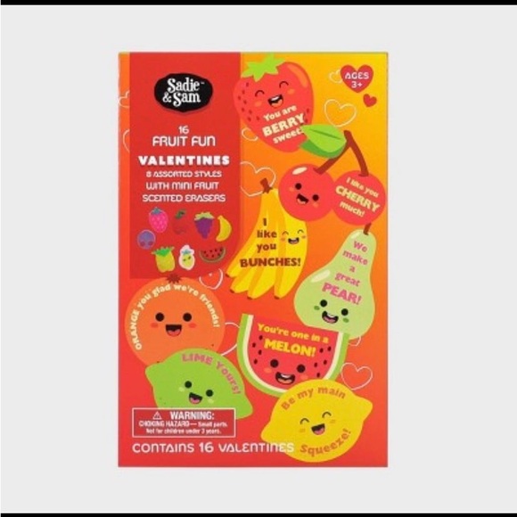 Other | Sadie Sam 24 Fruit Fun Valentines Cards | Poshmark